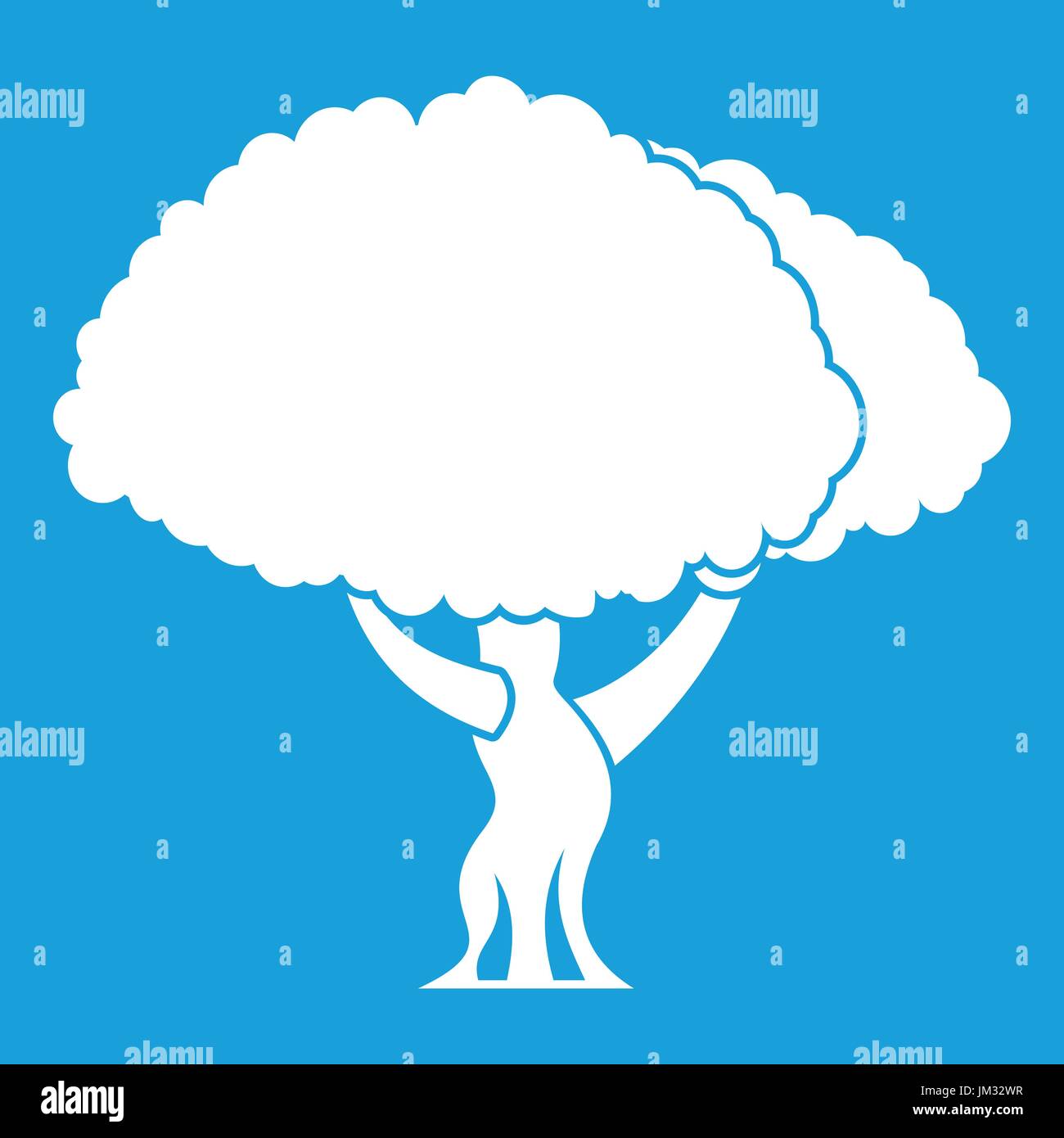 Tree icon white Stock Vector Image & Art - Alamy