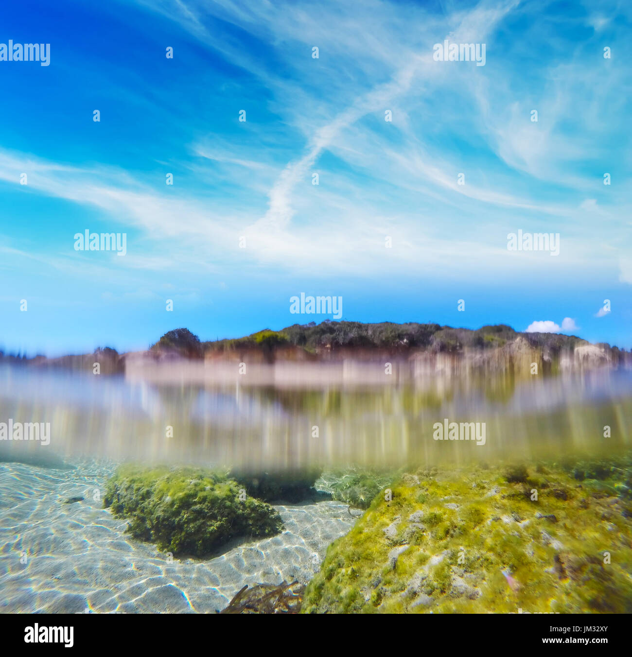 Colorful sea floor in Alghero Stock Photo - Alamy