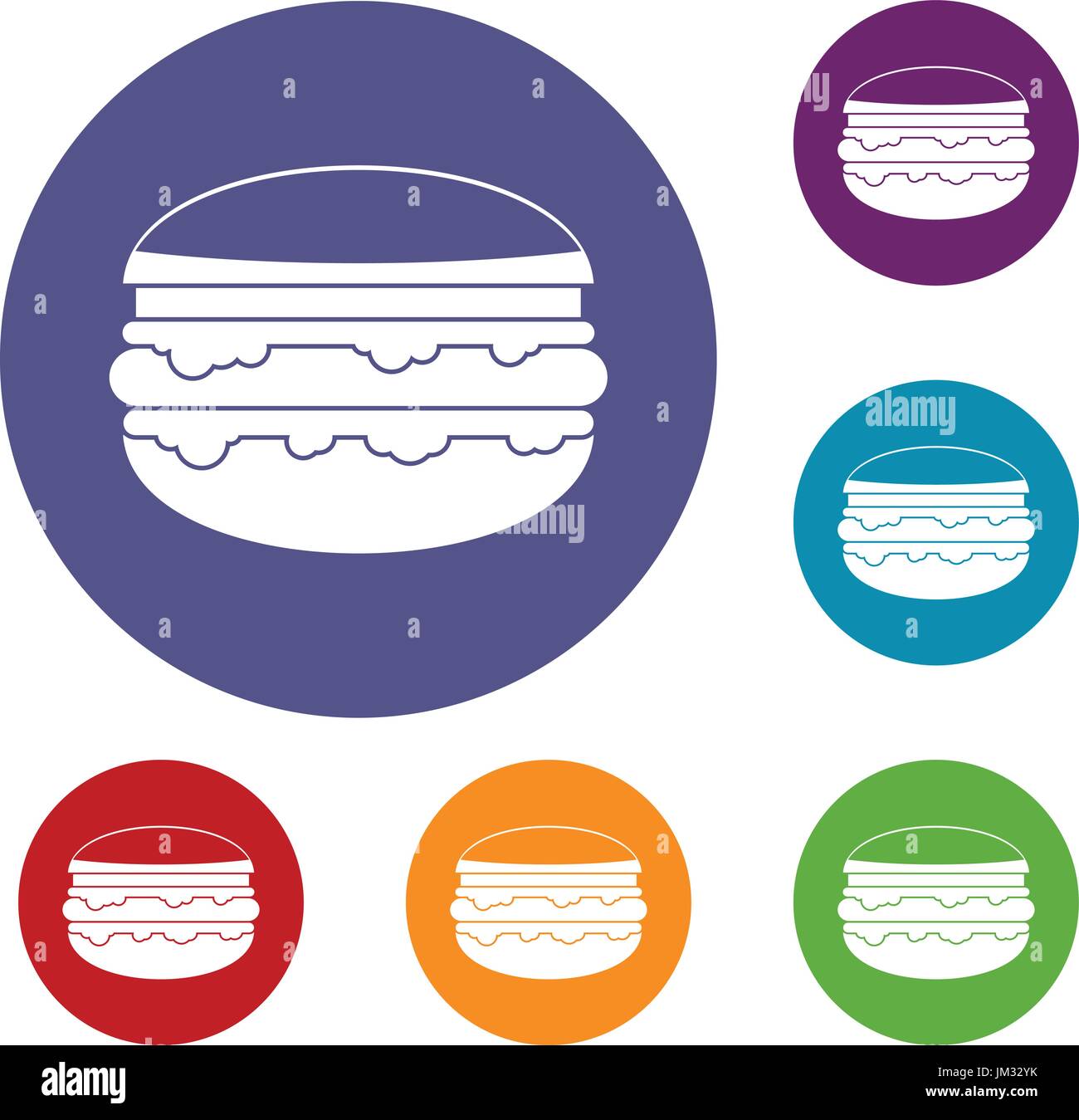 Burger icons set Stock Vector Image & Art - Alamy