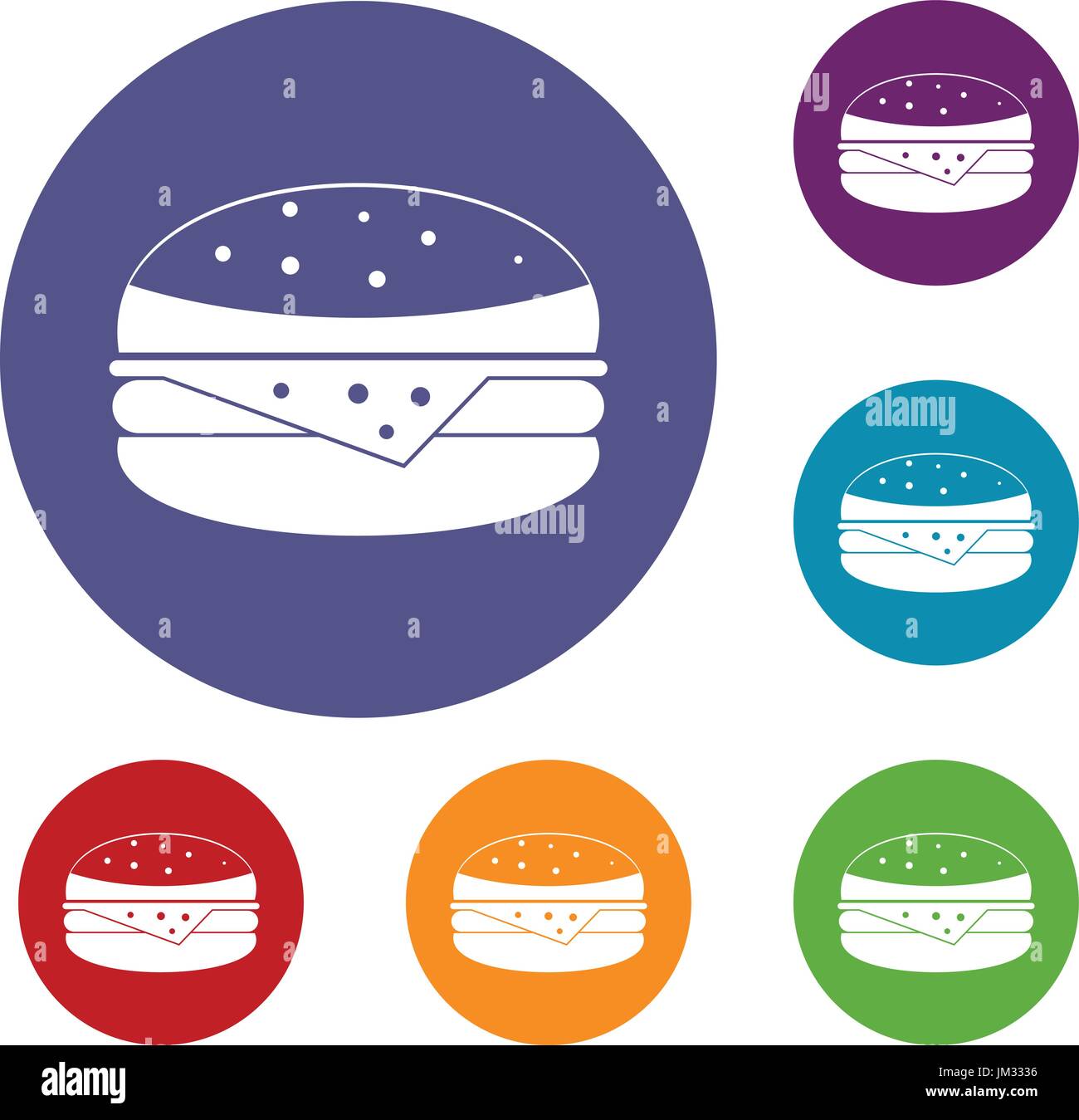 Burger icons set Stock Vector Image & Art - Alamy
