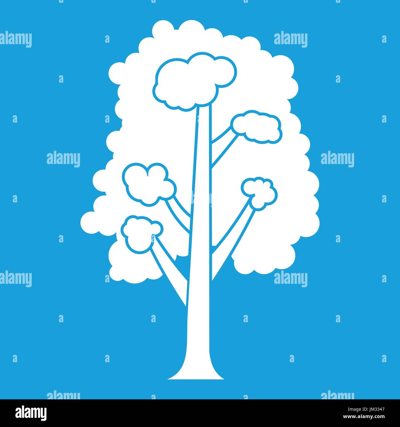 Tree icon white Stock Vector Image & Art - Alamy