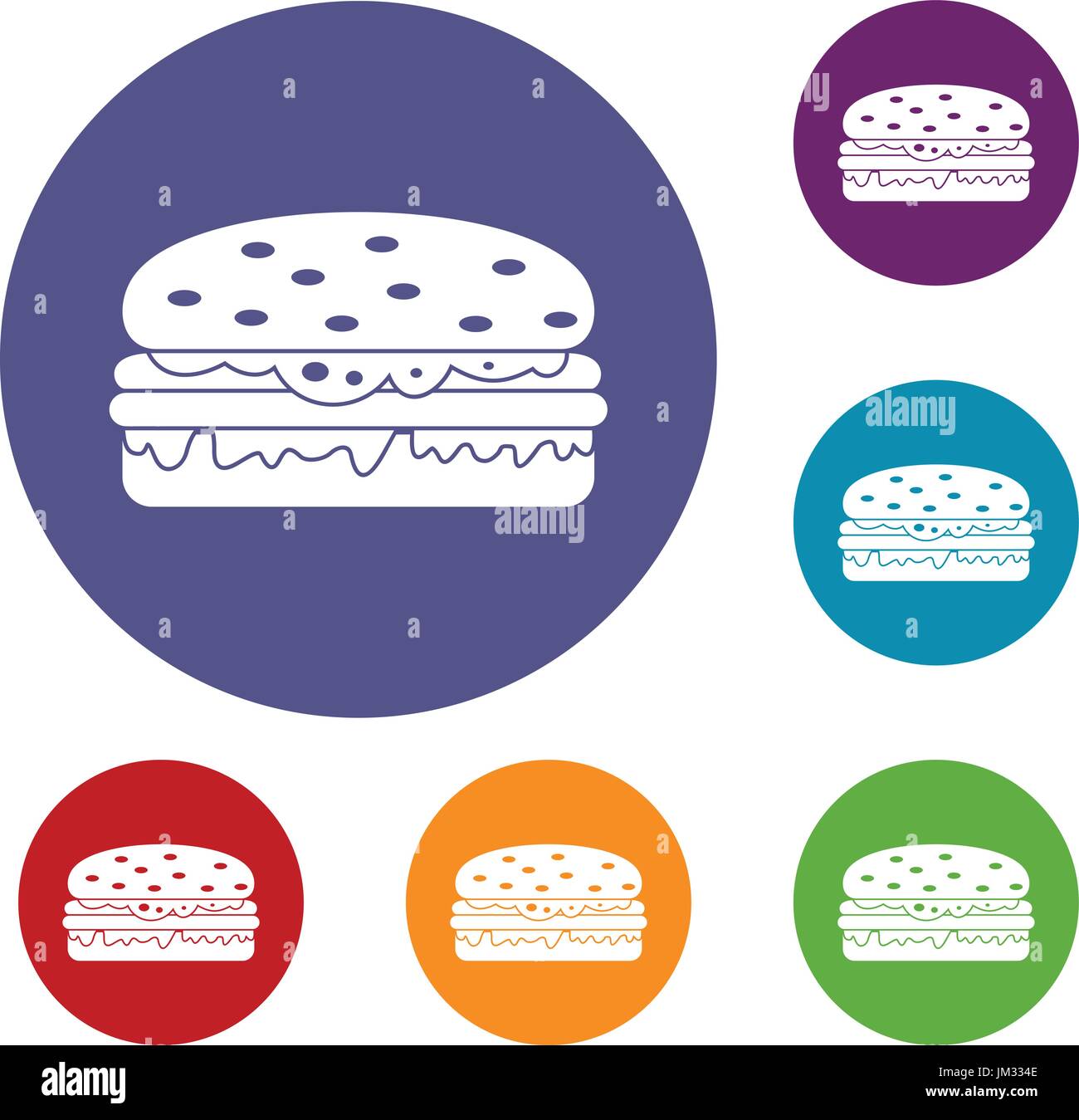 Burger icons set Stock Vector Image & Art - Alamy