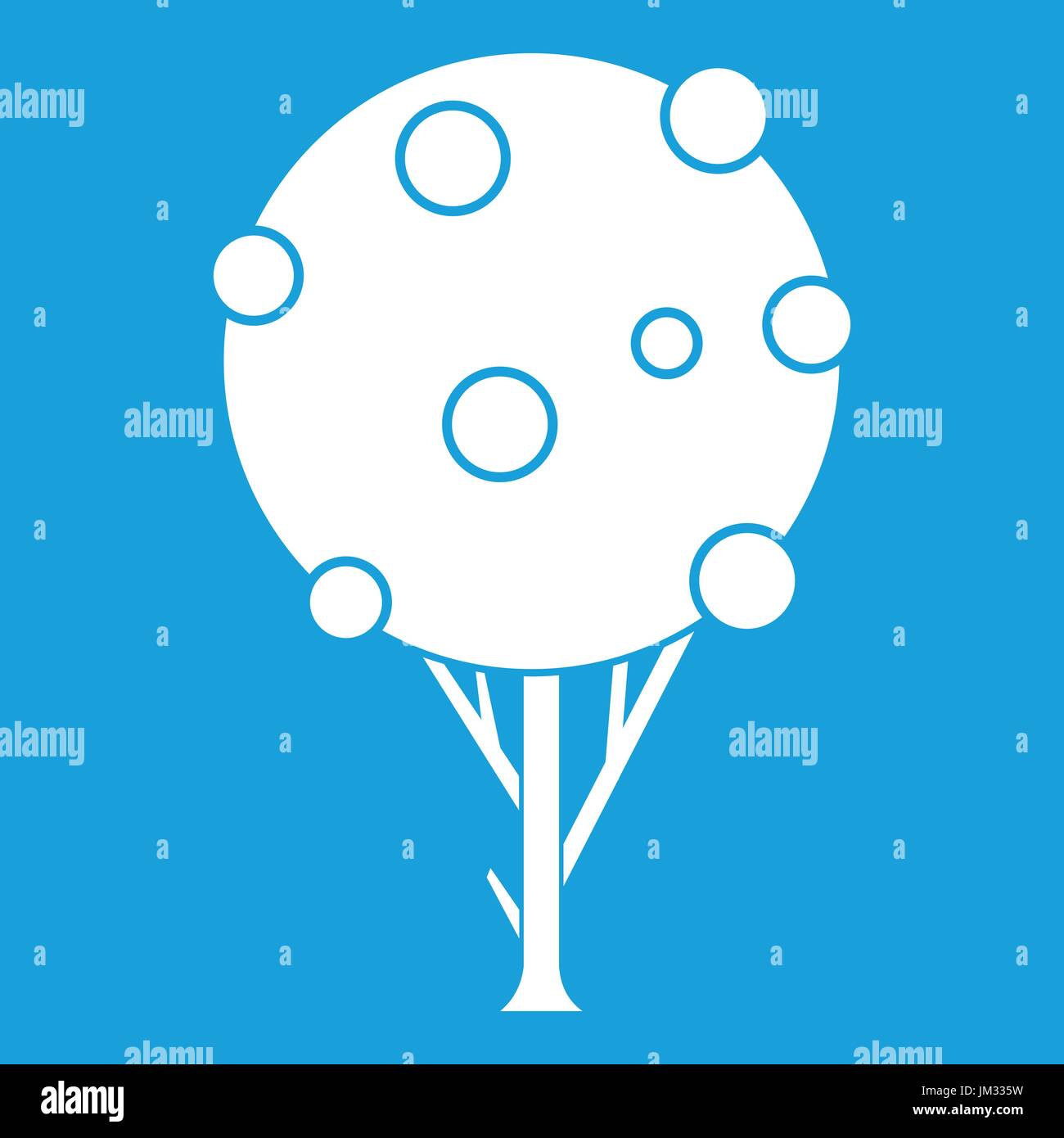 Tree with fruits icon white Stock Vector Image & Art - Alamy
