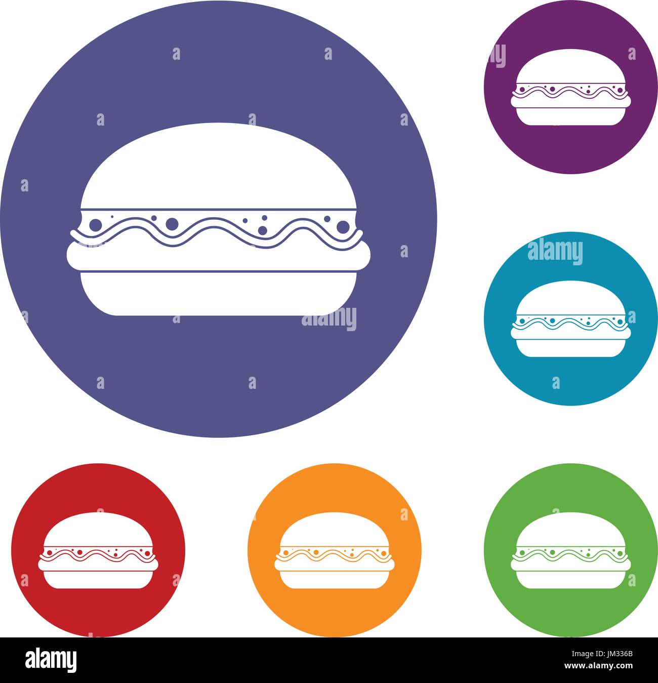 Burger icons set Stock Vector Image & Art - Alamy