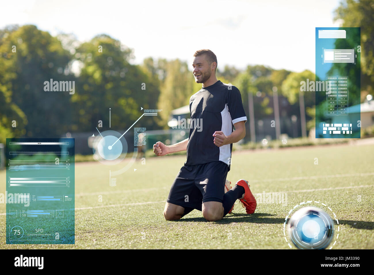 Happy soccer player hi-res stock photography and images - Alamy