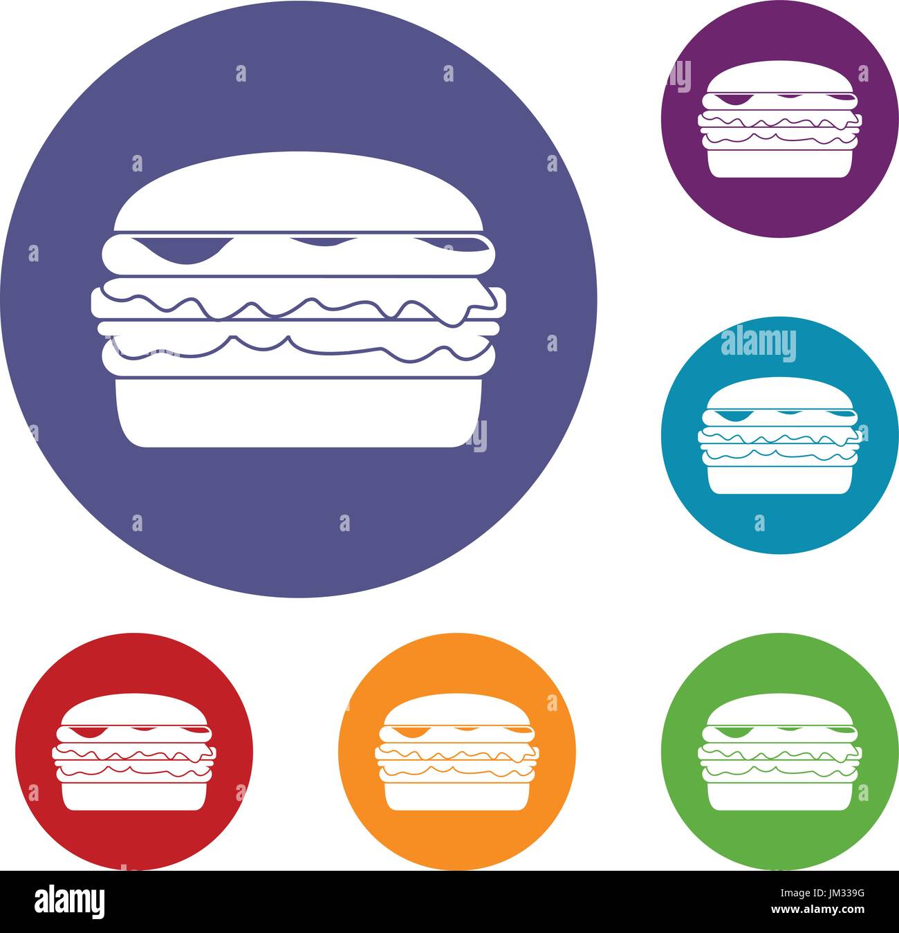 Burger icons set Stock Vector Image & Art - Alamy
