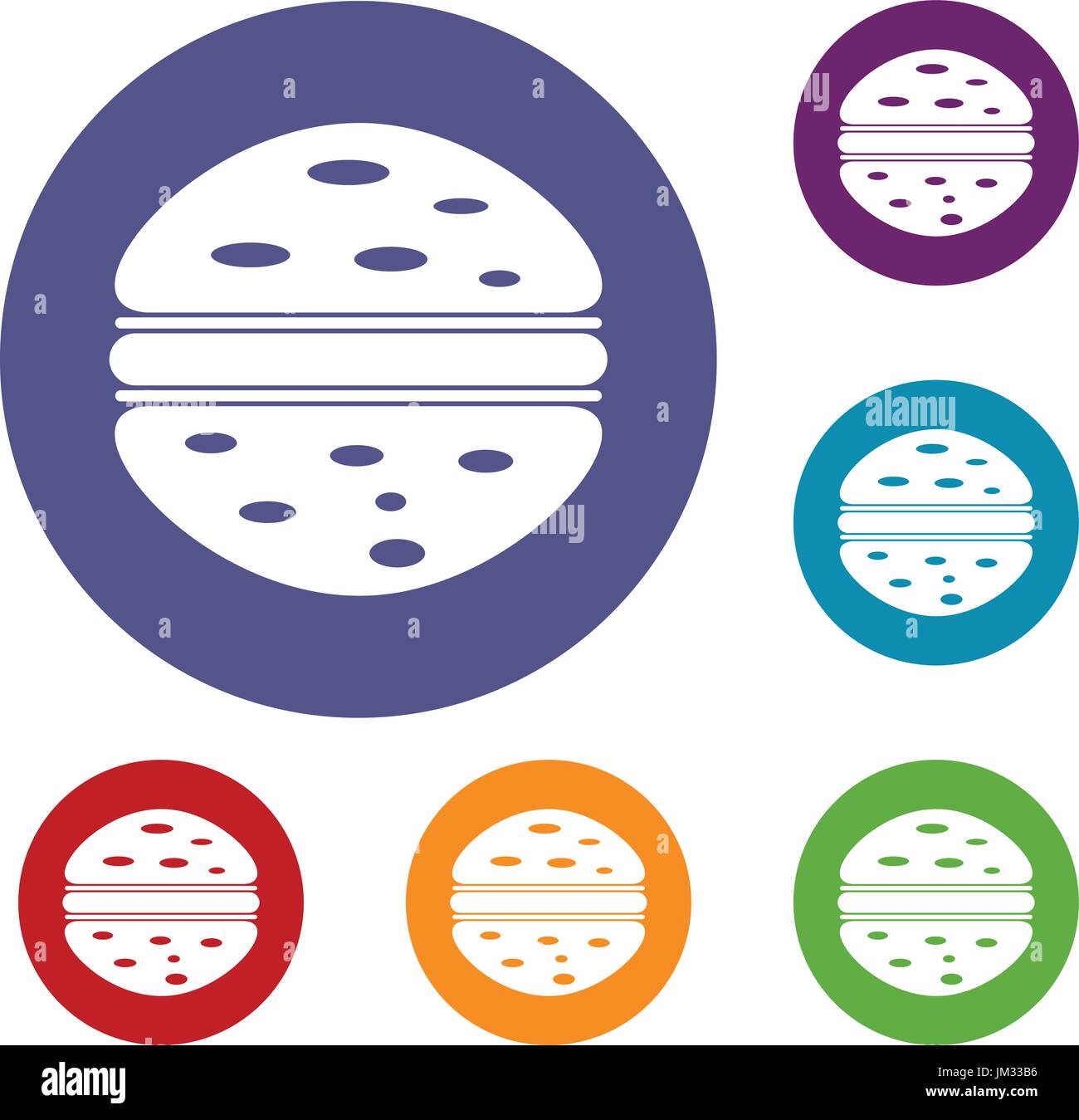 Burger icons set Stock Vector Image & Art - Alamy