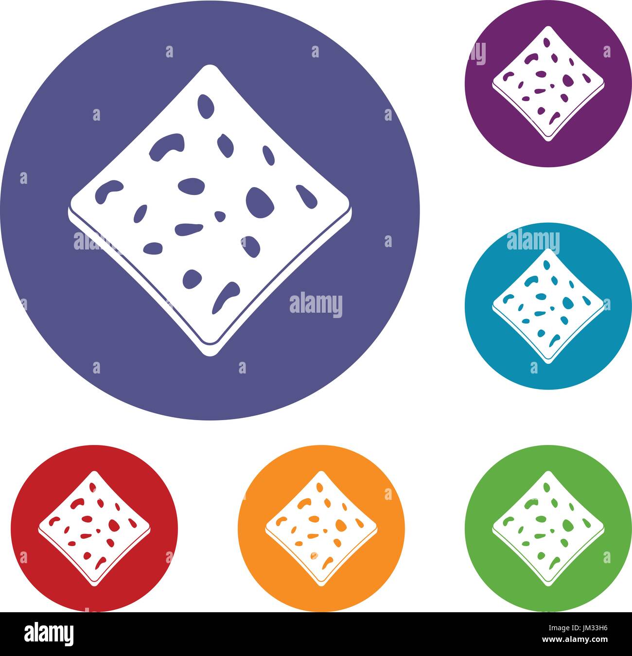 Tofu fresh block icons set Stock Vector Image & Art - Alamy