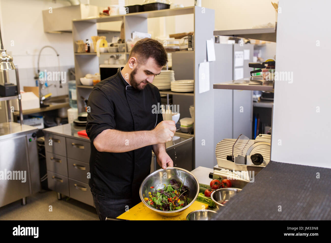 Cook kitchen chef making hi-res stock photography and images - Alamy