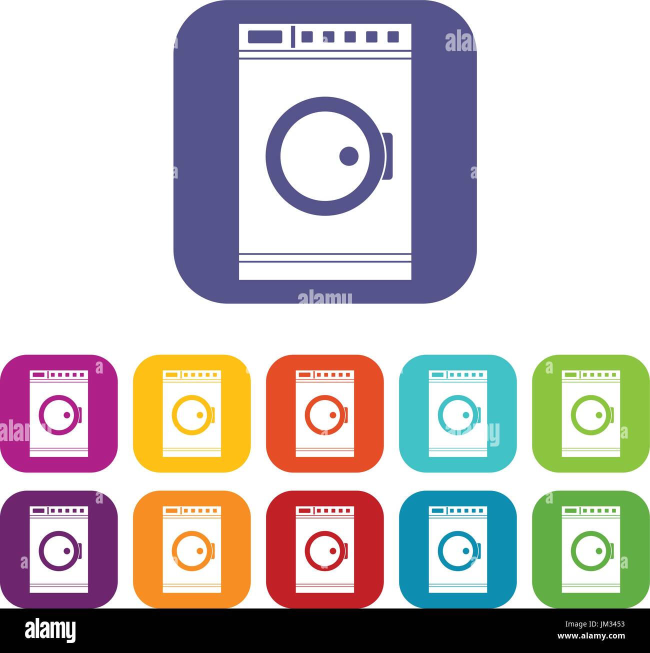 Washing machine icons set Stock Vector Image & Art - Alamy