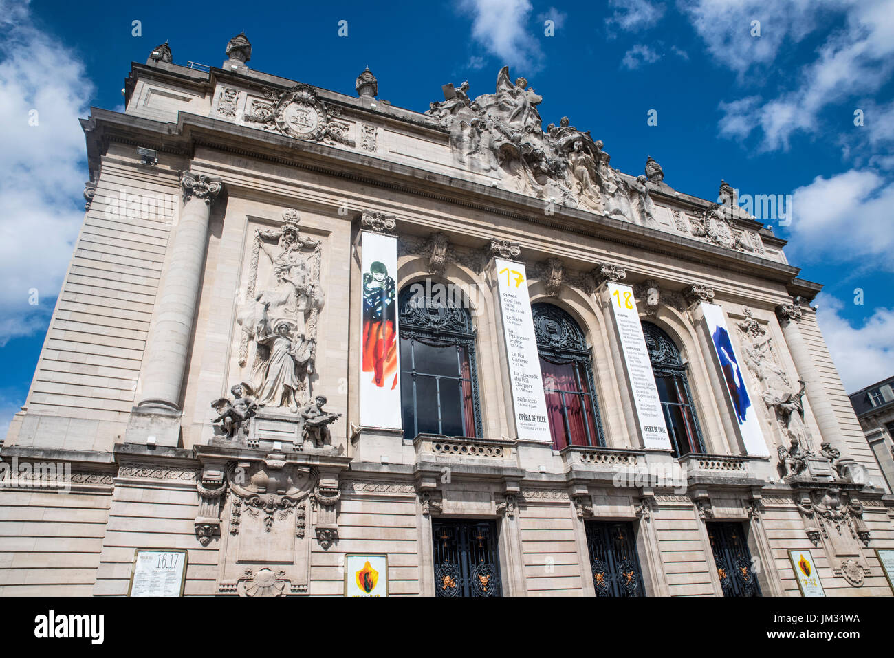 LILLE, FRANCE - JUNE 25TH 2017: A view of the stunning Opera de Lille ...