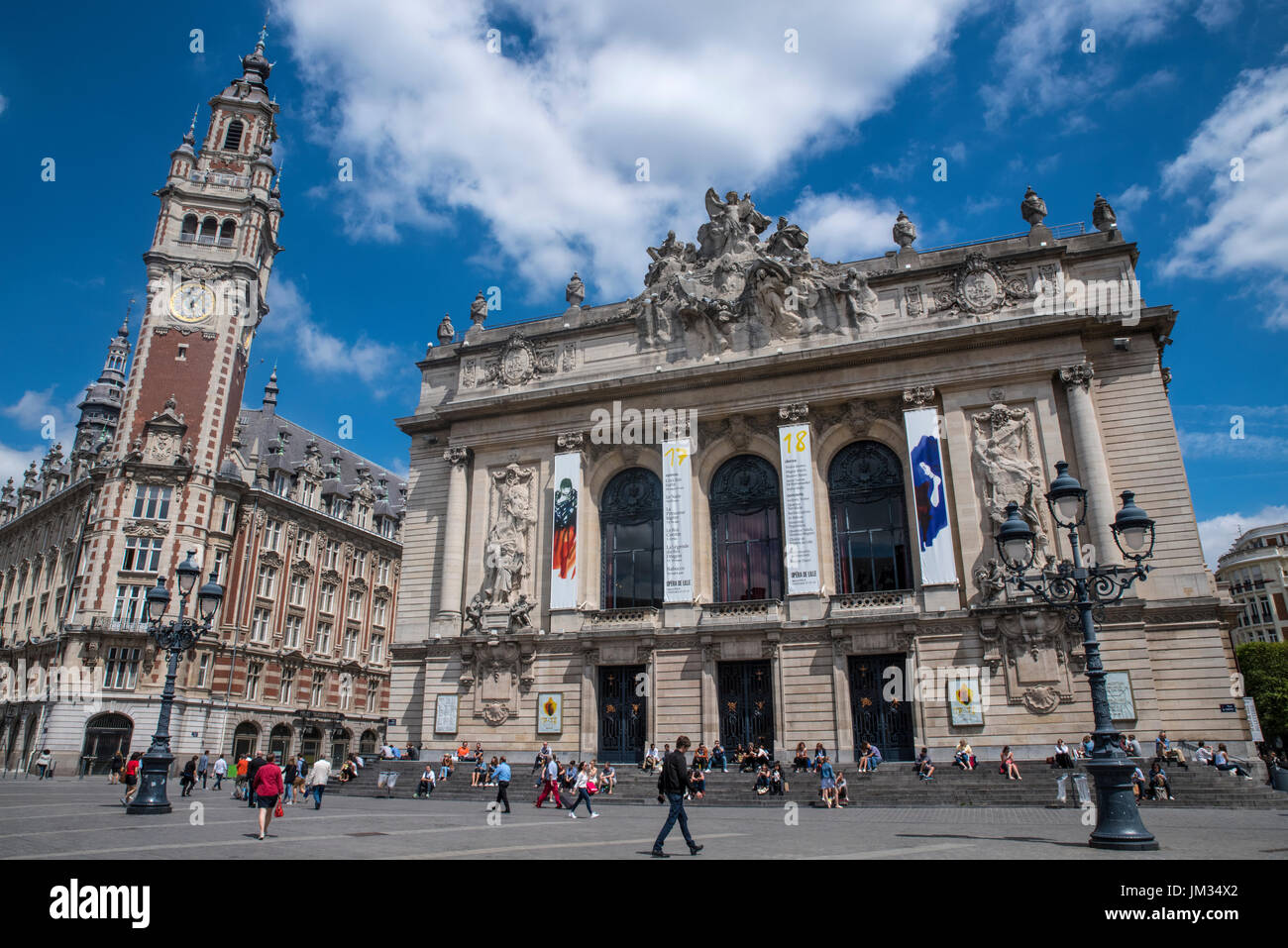 LILLE, FRANCE - JUNE 26TH 2017: A view of the magnificent Opera de ...