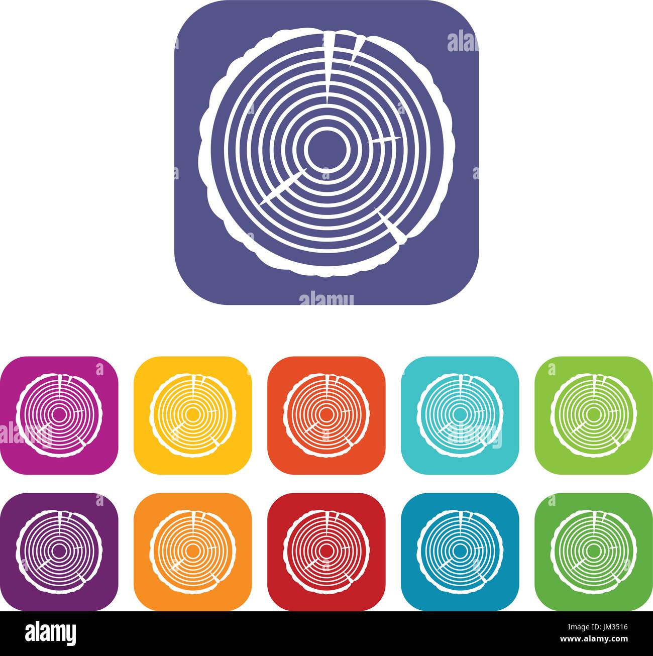 Tree ring icons set Stock Vector Image & Art - Alamy