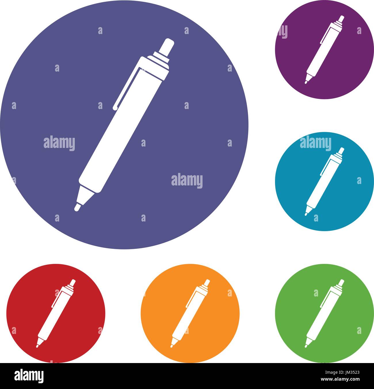 Pen icons set Stock Vector Image & Art - Alamy