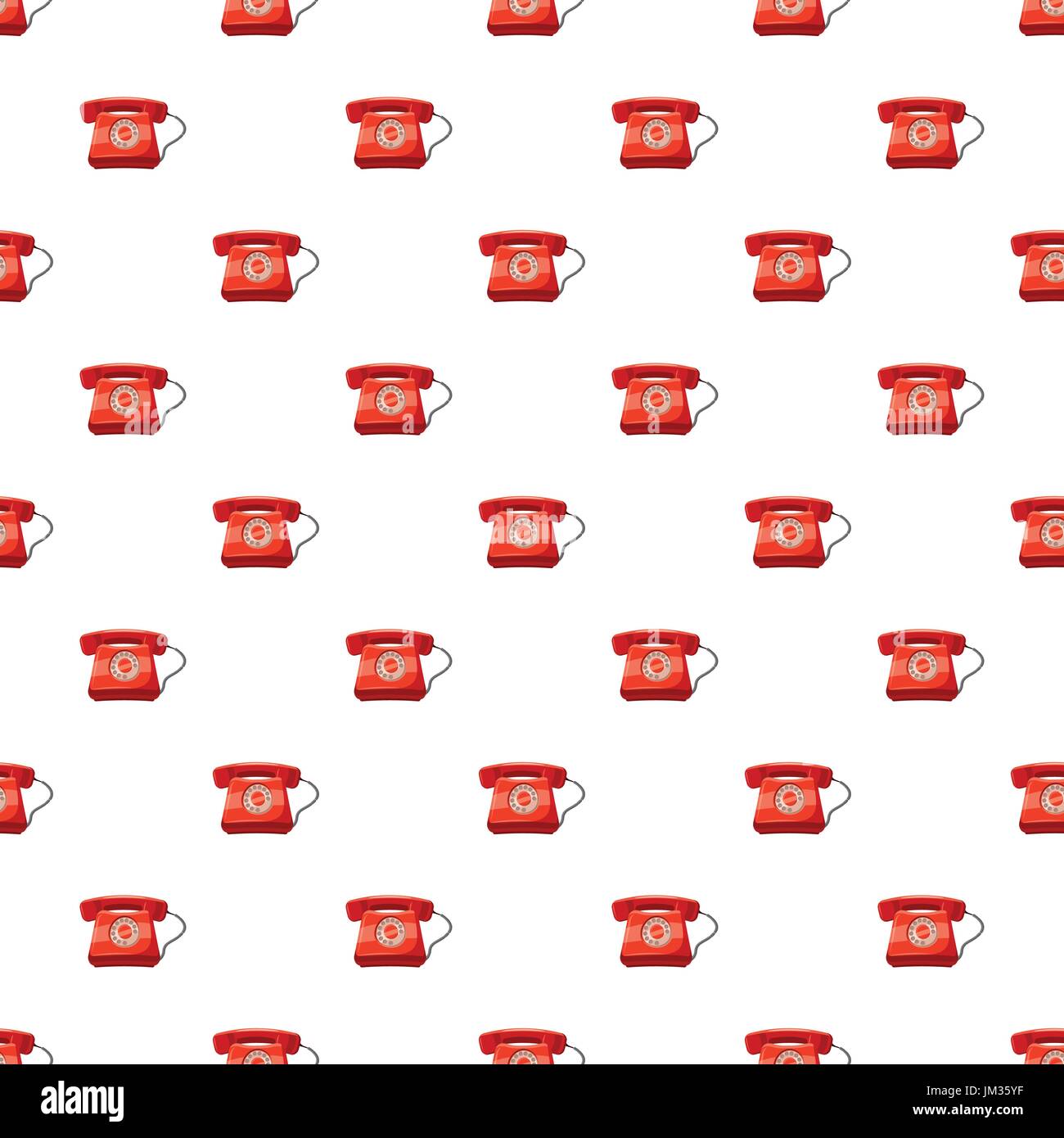 Red retro phone pattern Stock Vector Image & Art - Alamy