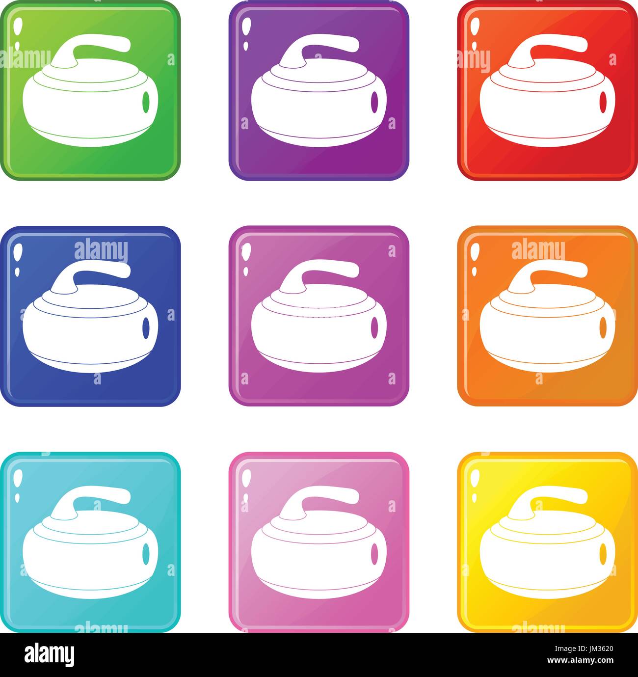 Curling stone set 9 Stock Vector Image & Art - Alamy