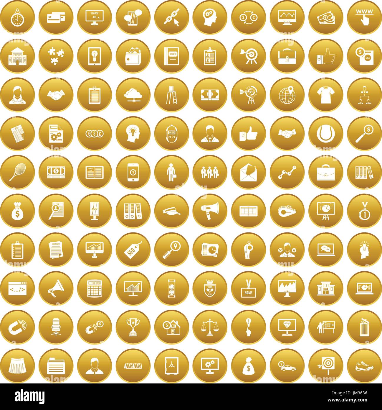 100 partnership icons set gold Stock Vector Image & Art - Alamy