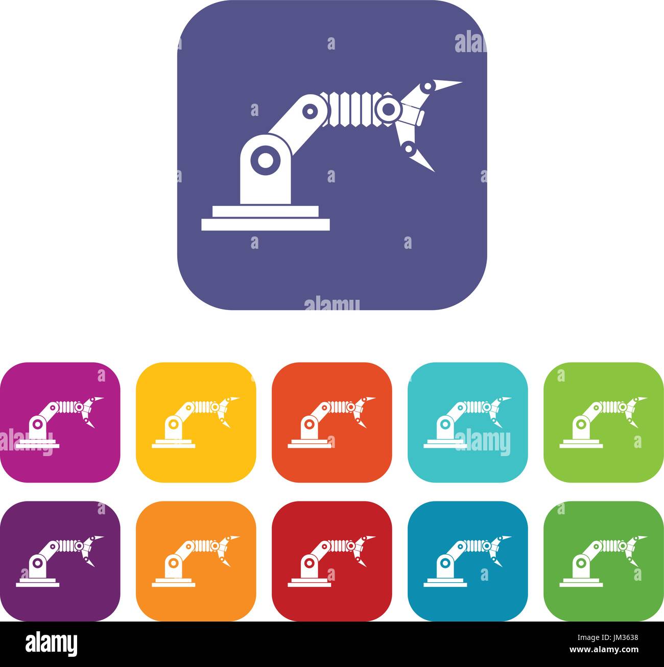 Robotic hand manipulator icons set Stock Vector Image & Art - Alamy