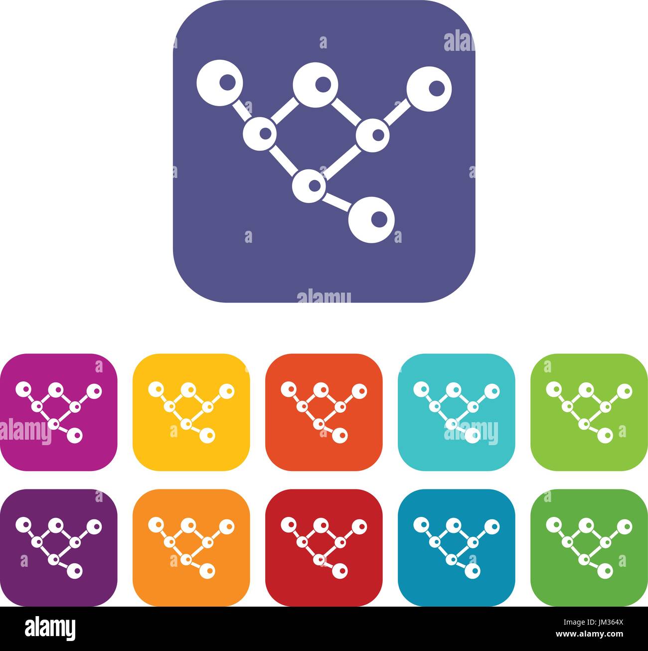 Molecule structure icons set Stock Vector Image & Art - Alamy