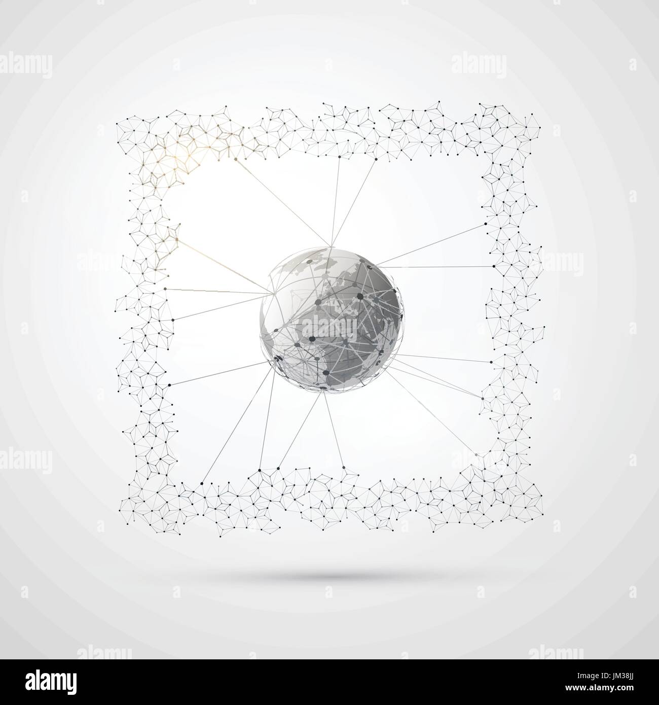 Abstract Cloud Computing and Global Network Connections Concept Design ...
