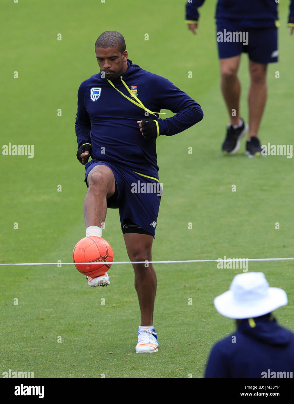 South Africa's Vernon Philander during a nets session at the Kia Oval ...