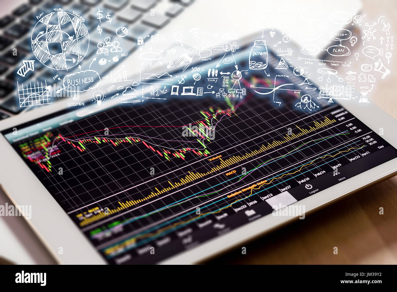 stock market watching with digital tablet Stock Photo - Alamy