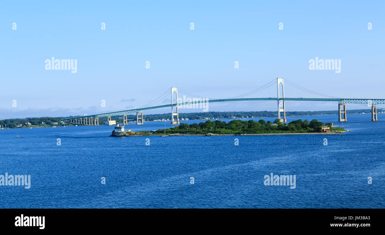 Suspension Bridge in Newport Rhode Island Stock Photo - Alamy