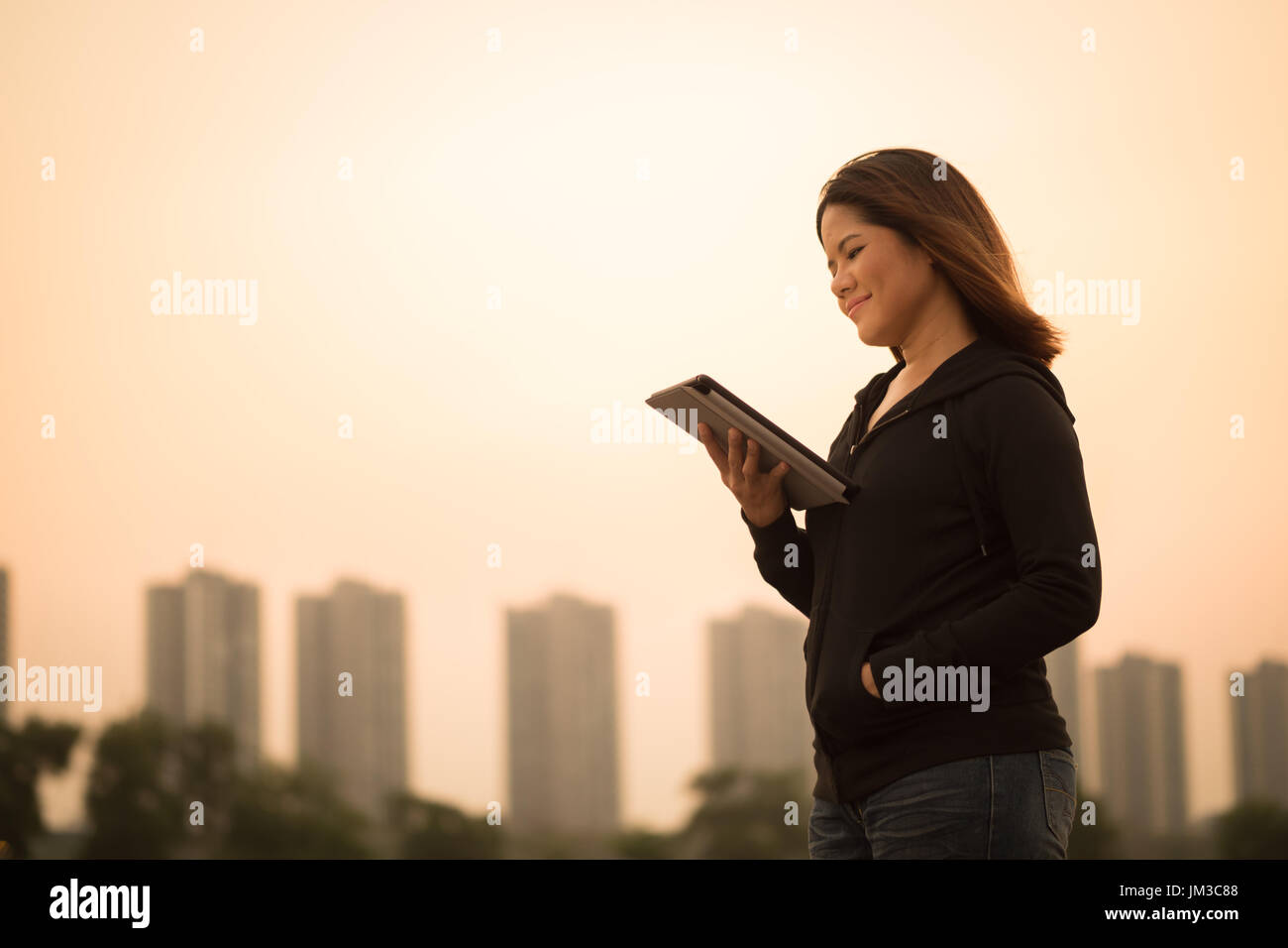 Tablet sunset hi-res stock photography and images - Alamy
