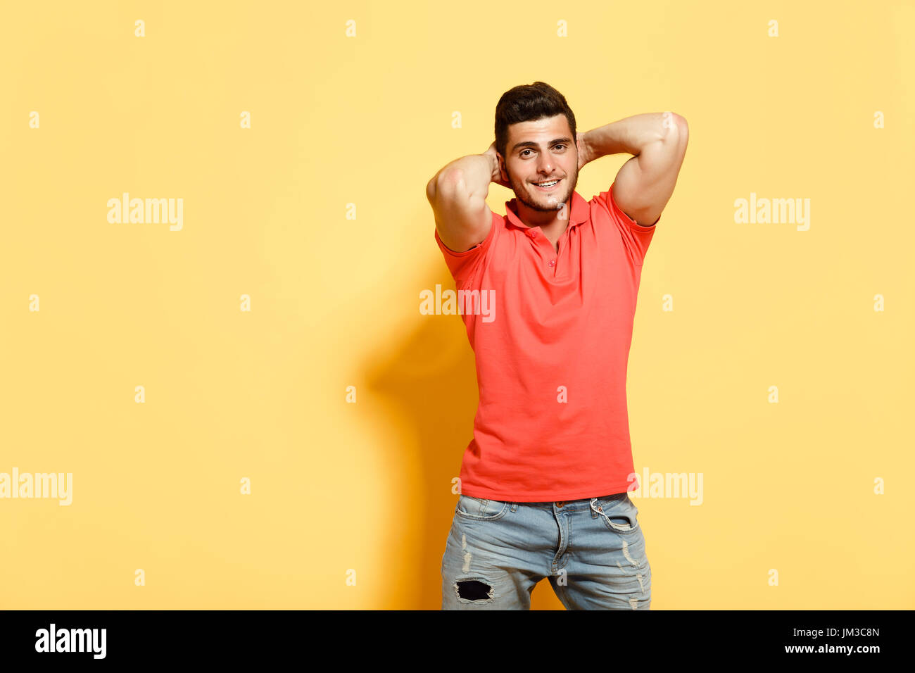 Handsome muscular guy with stubble Stock Photo - Alamy
