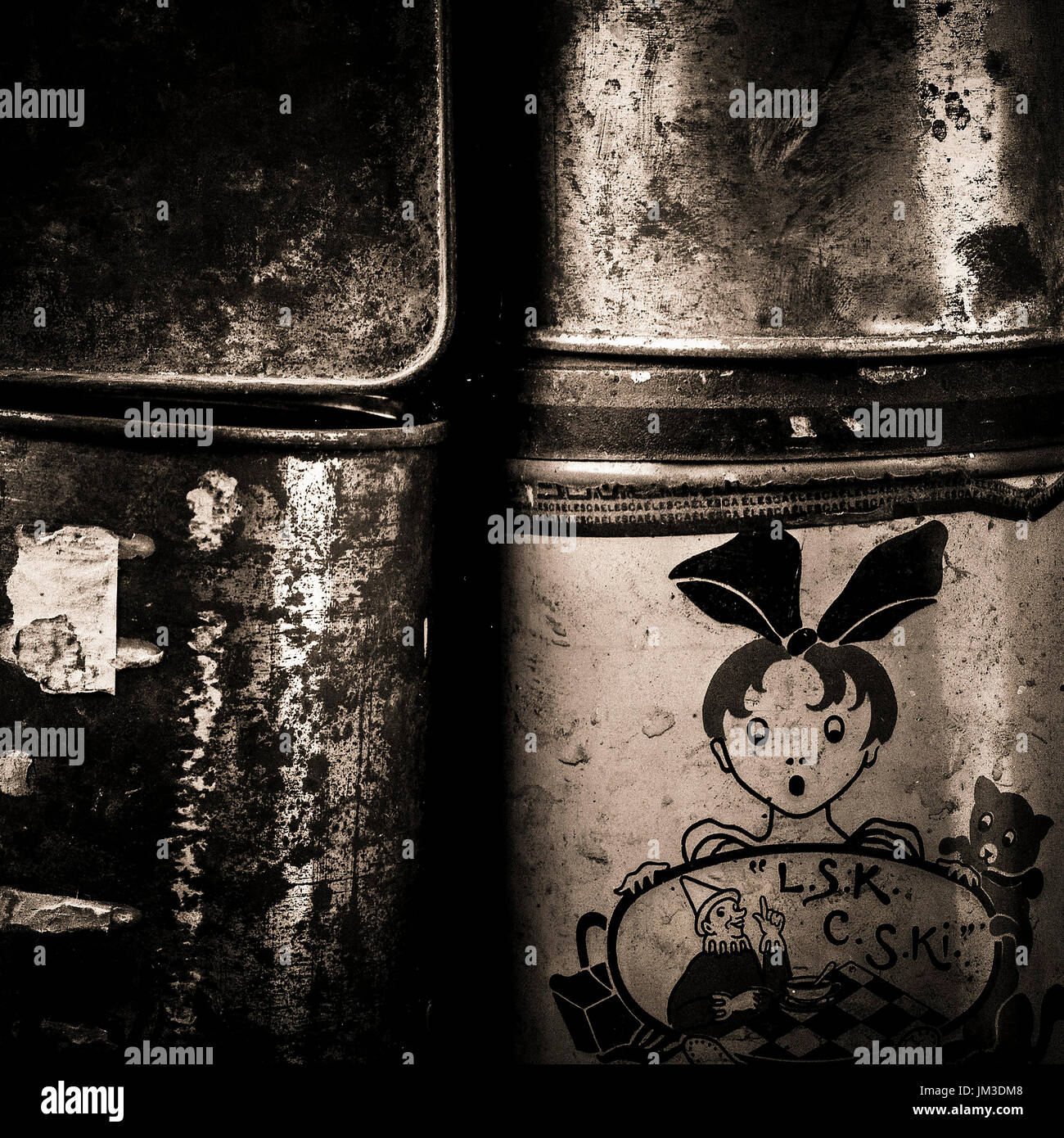 Old metal boxes Stock Photo - Alamy