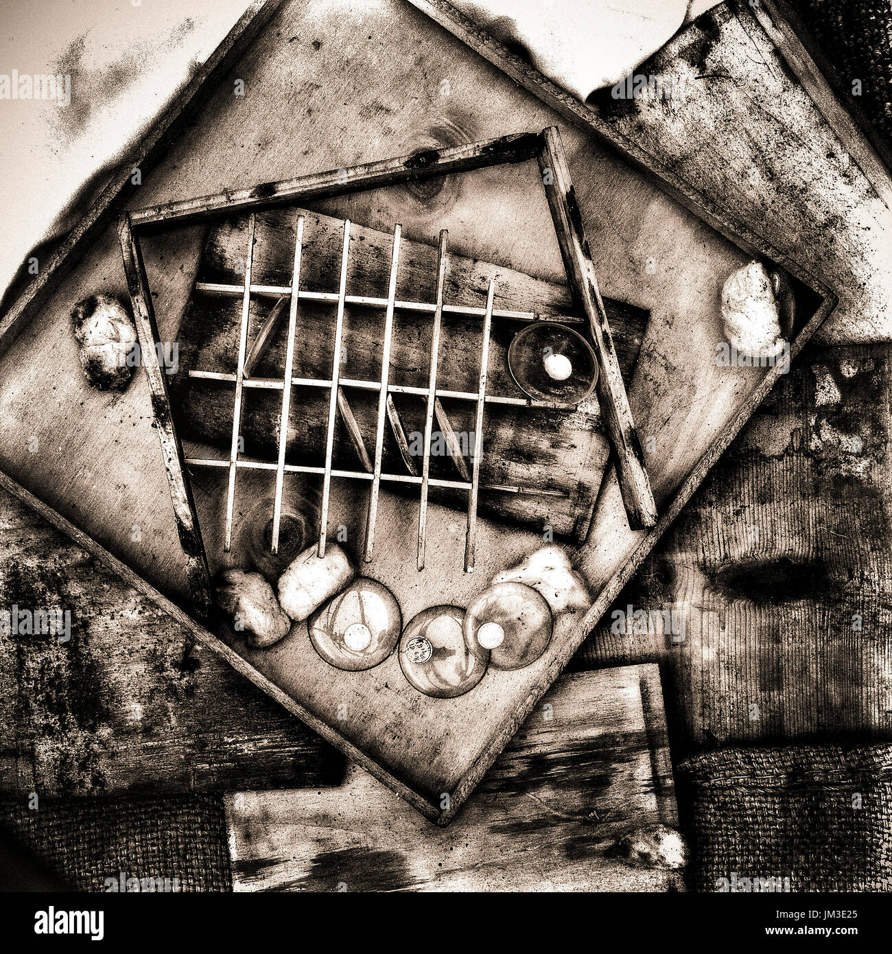 Old black white boxes hi-res stock photography and images - Alamy