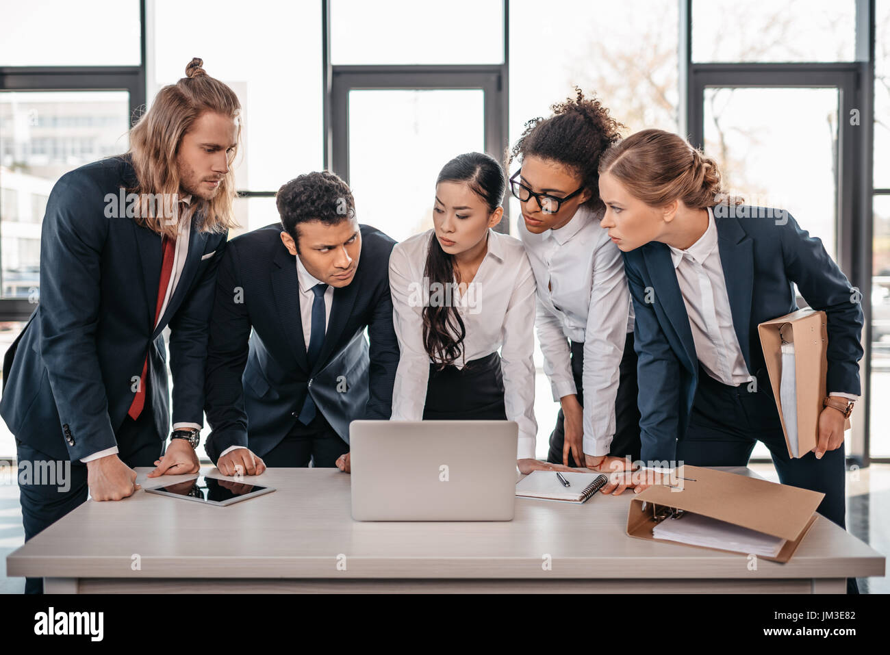 multicultural business team meeting in office, brainstorming team ...