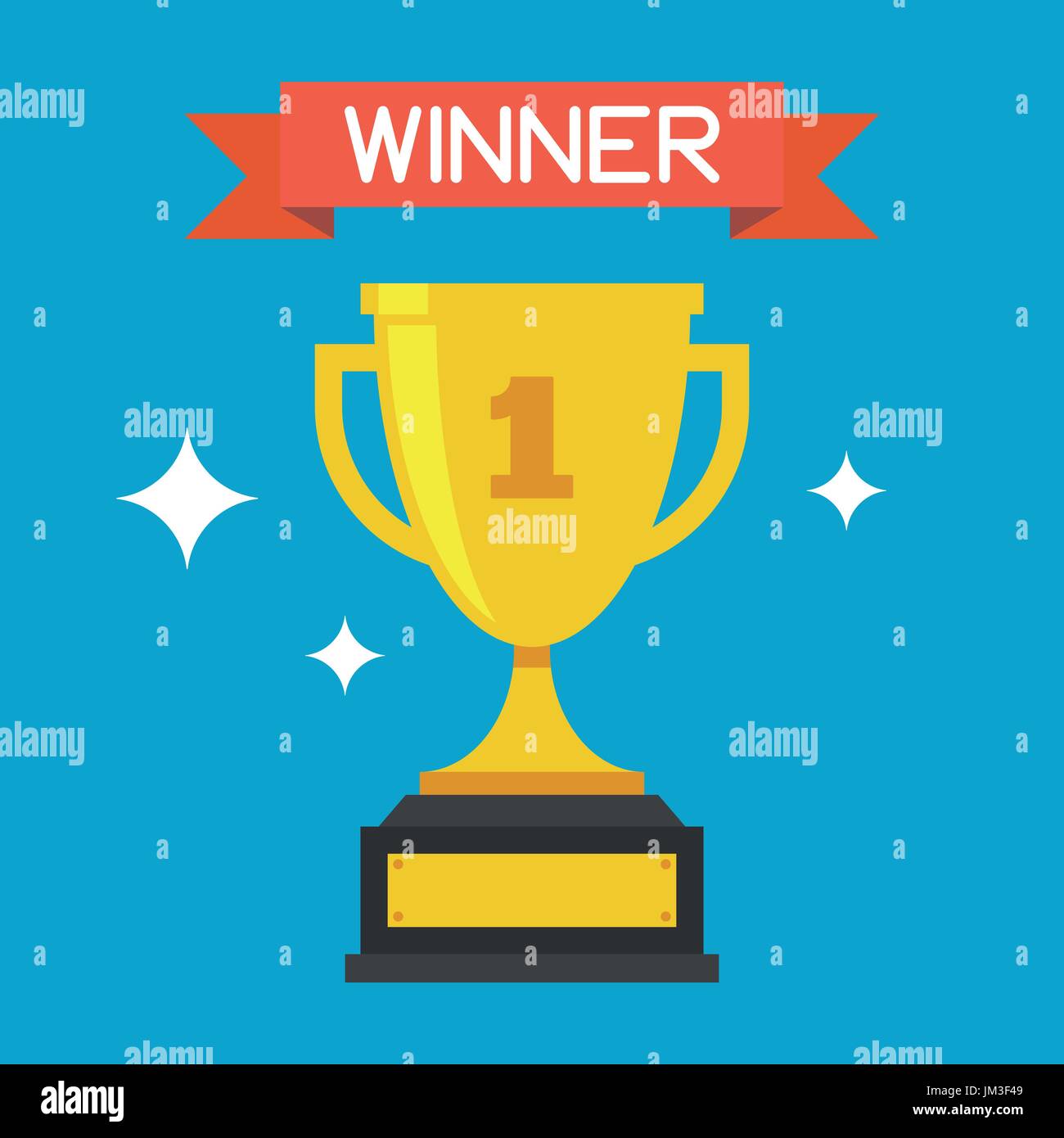 Cup trophy blue background hi-res stock photography and images - Alamy