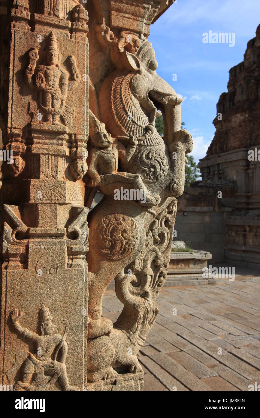 Mythical creature with elephant trunk, rabbit ear, horse body ...