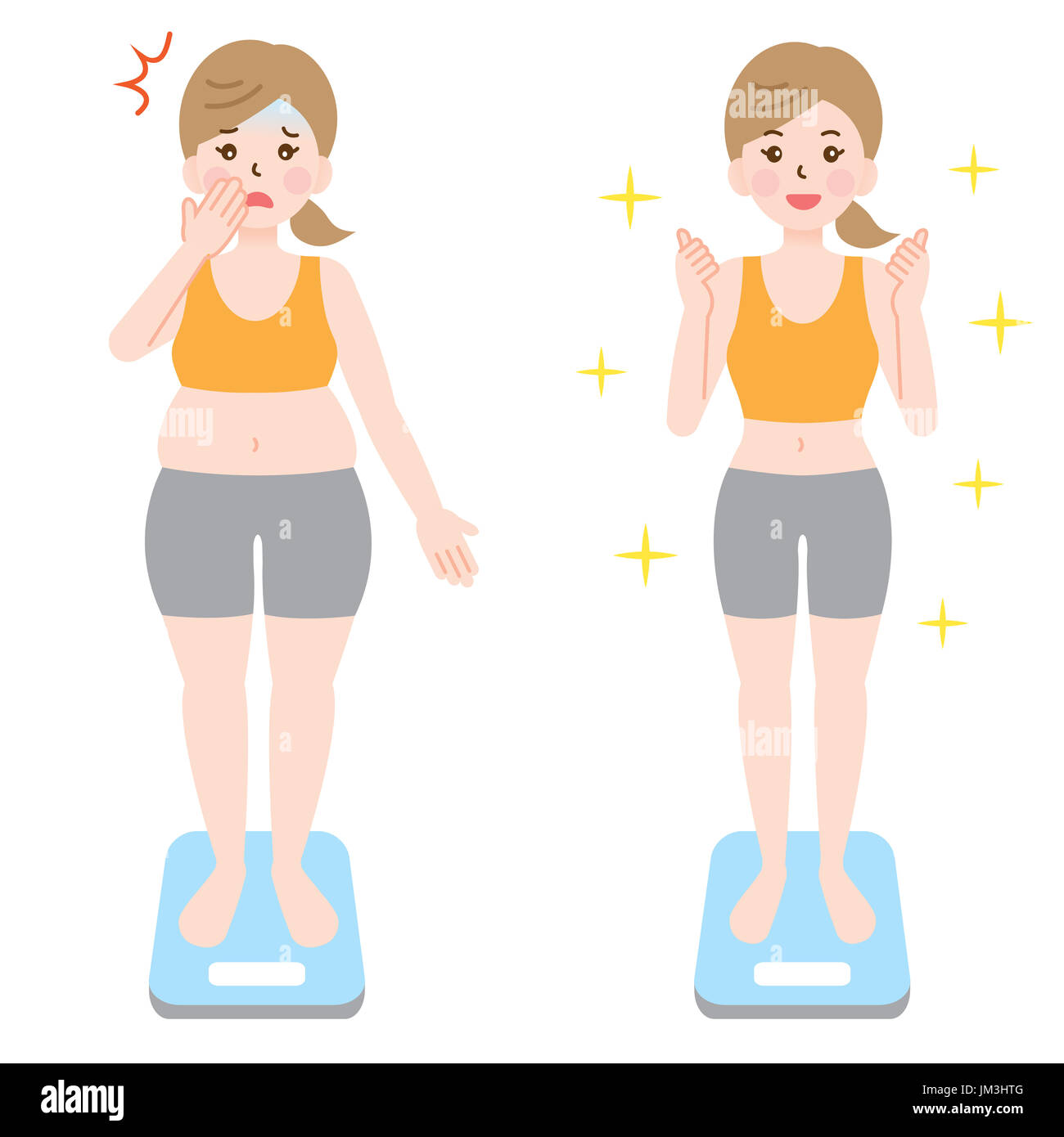 Fat woman scales hi-res stock photography and images - Alamy