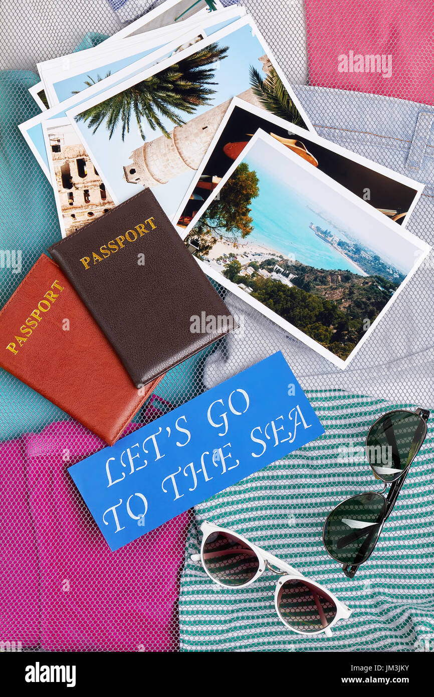 Different Things For Going Abroad Glasses Passports clothes Photos Of Resorts Stock Photo Alamy different-things-for-going-abroad-glasses-passports-clothes-photos-of-resorts-stock-photo-alamy