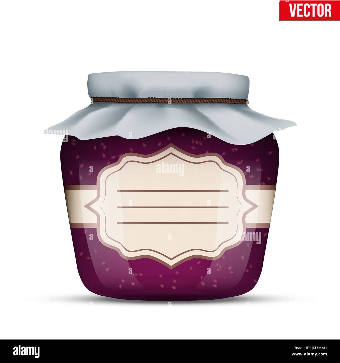 Glass jam jar empty Stock Vector Images - Alamy