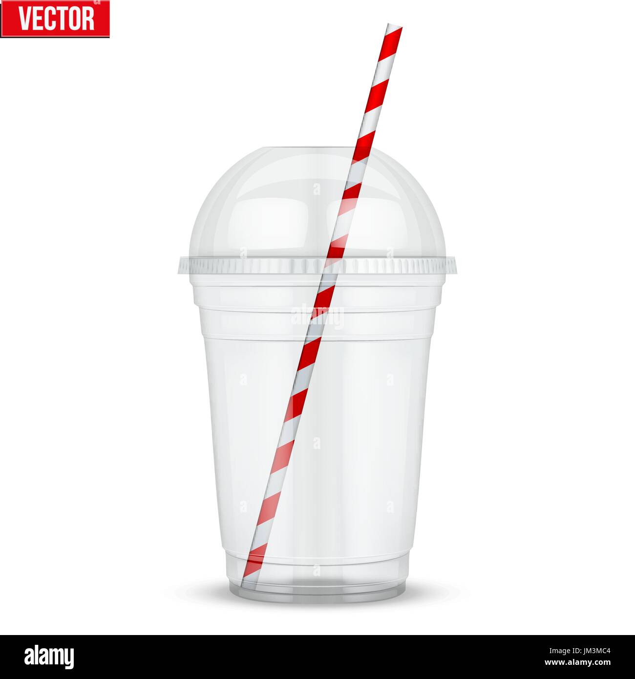 Clear plastic cup with sphere dome cap and tube Stock Vector Image ...