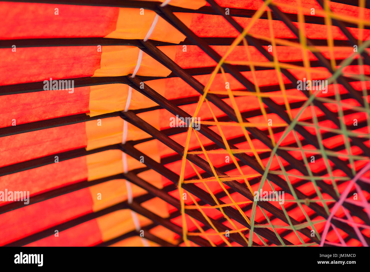 Background texture of Japanese red Parasol called Higasa in horizontal ...