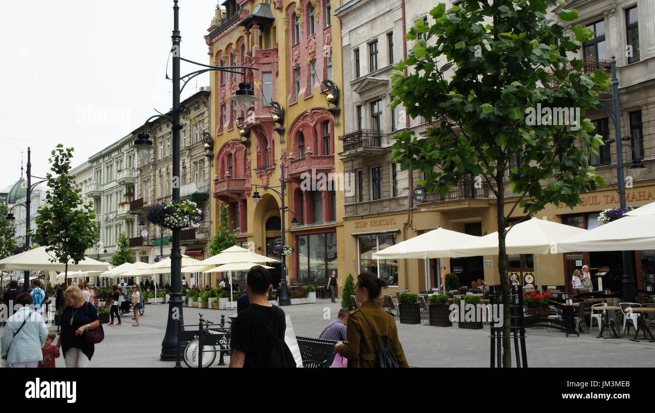 86 Piotrkowska Street, the main artery of Łódź, Poland Stock Photo - Alamy