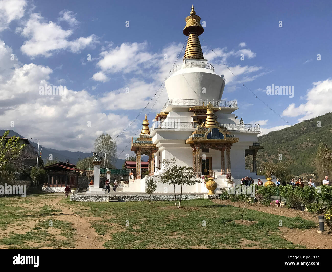 The Memorial Stupa, also known as Thimphu Chorten - Bhutan Stock Photo ...