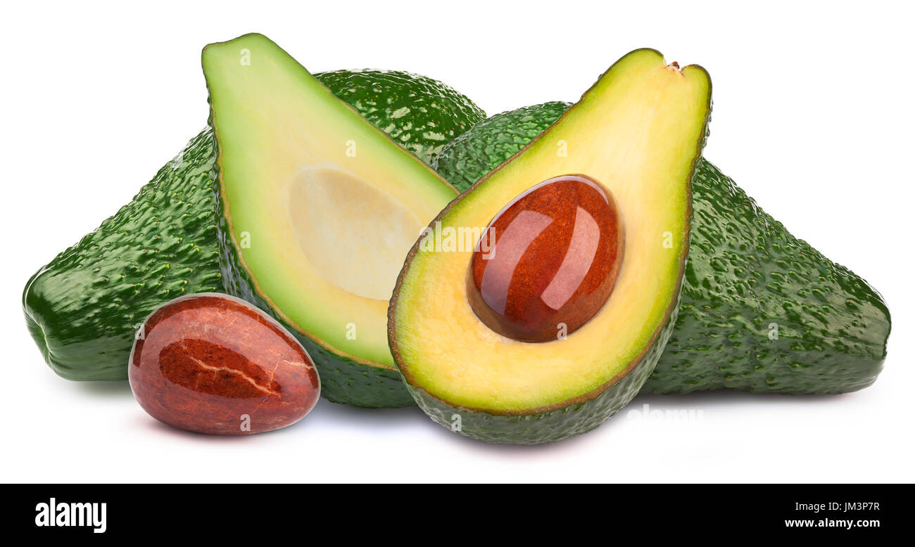Five avocados isolated Stock Photo - Alamy