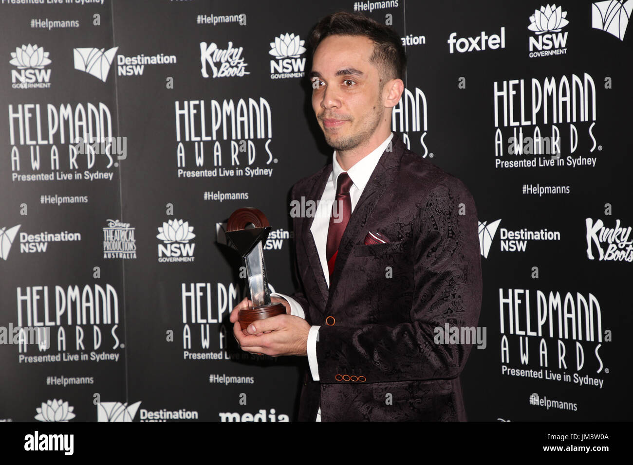 17th Annual Helpmann Awards - 2017. Pictured: Guy Simon poses with his ...