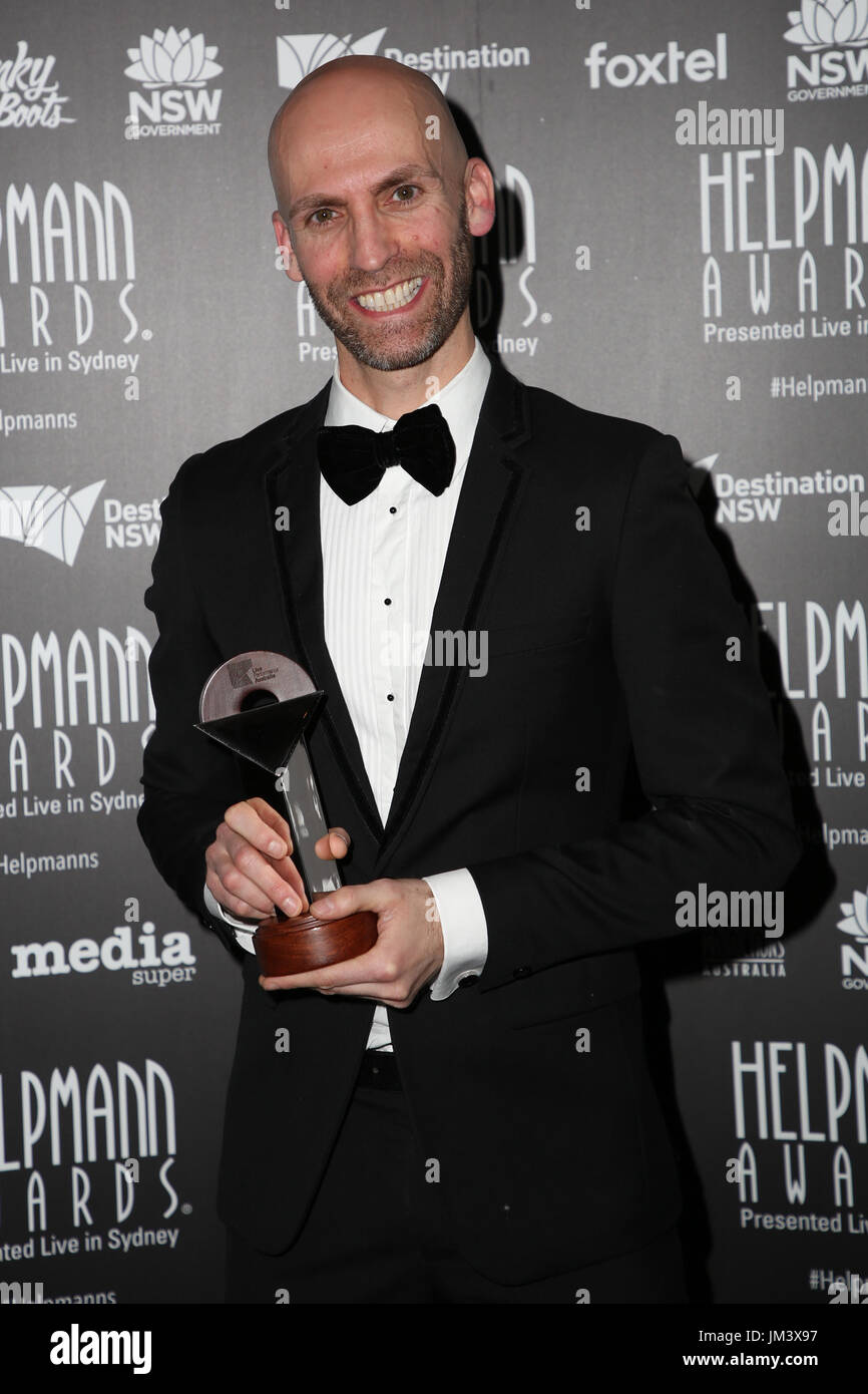 17th Annual Helpmann Awards - 2017. Pictured: Erin Halyard pose with ...