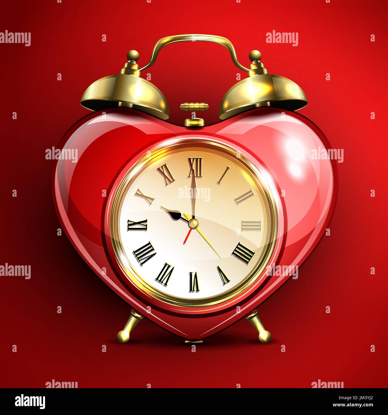 Time clock of the heart Stock Vector Images - Alamy