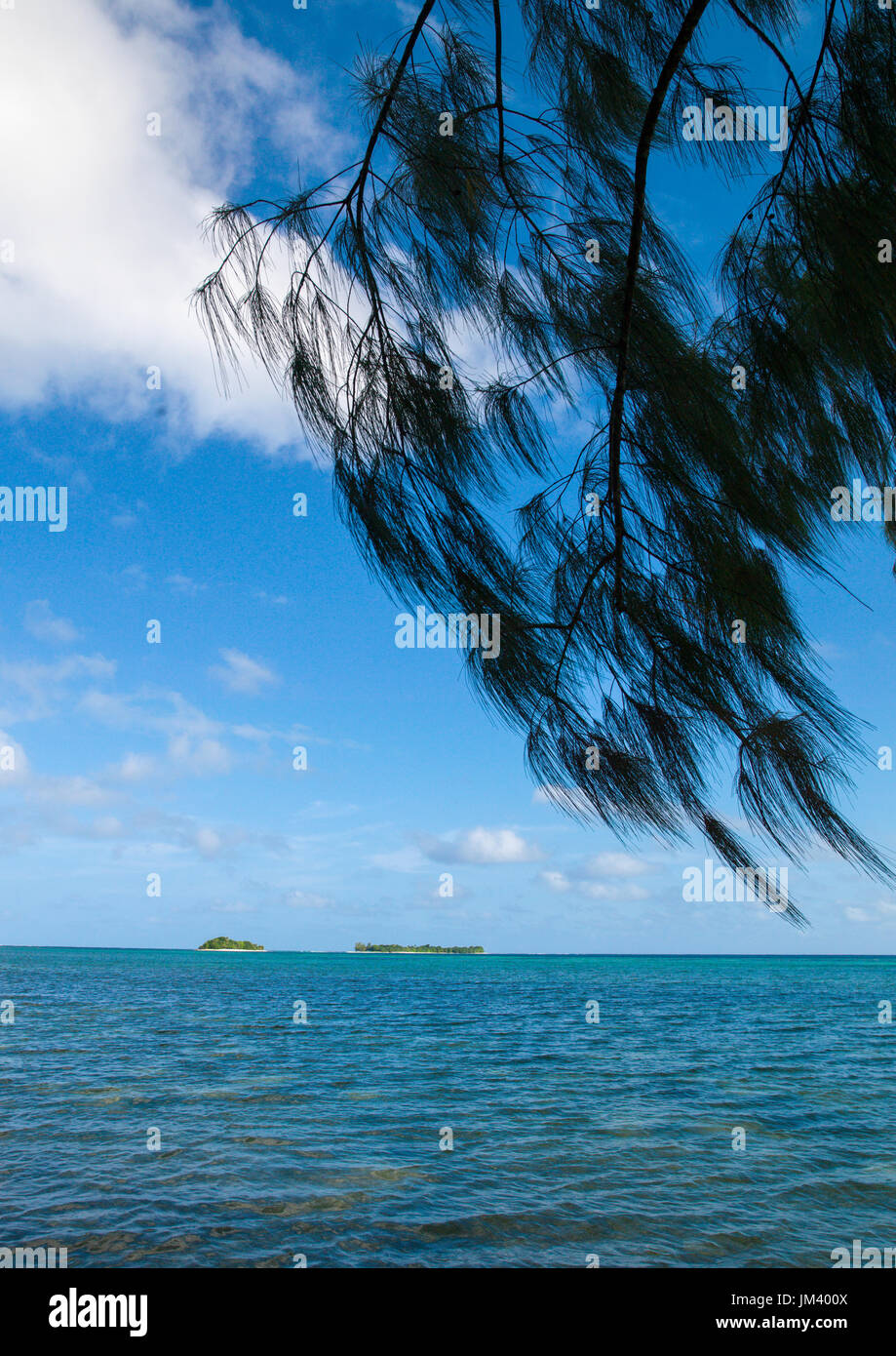 Turquoise water on a beach, Shefa Province, Efate island, Vanuatu Stock ...