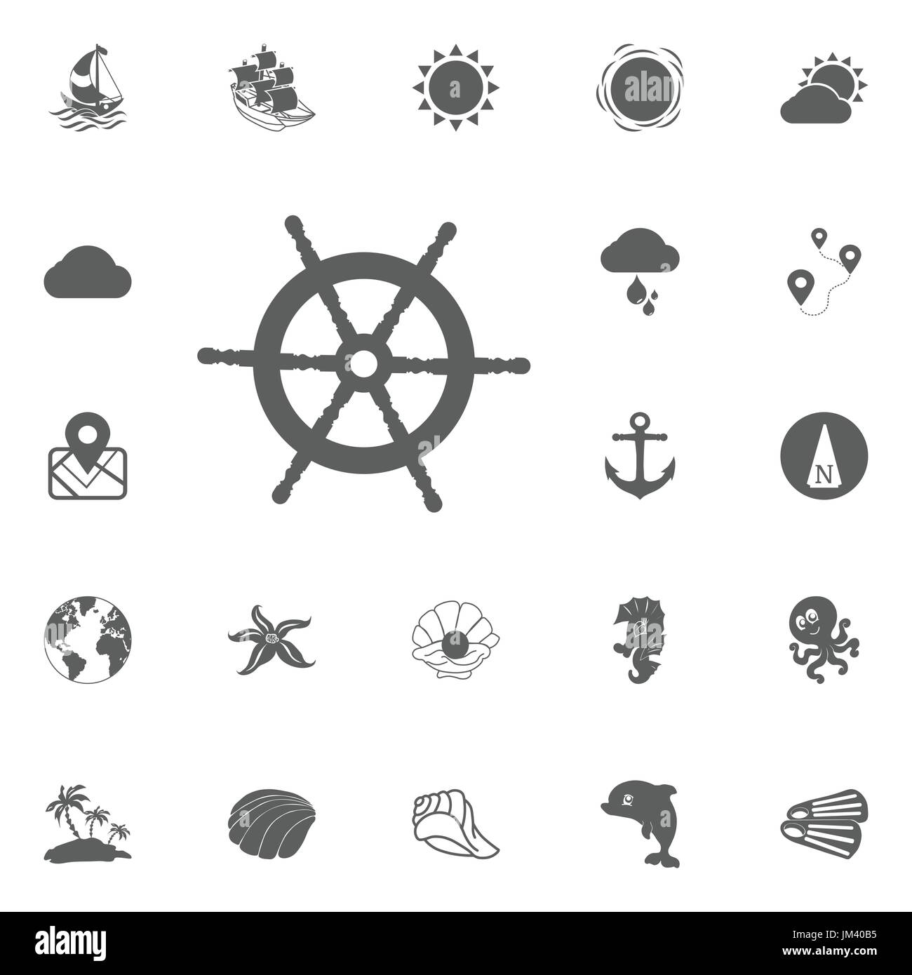 rudder icon vector illustration isolated on white background Stock ...