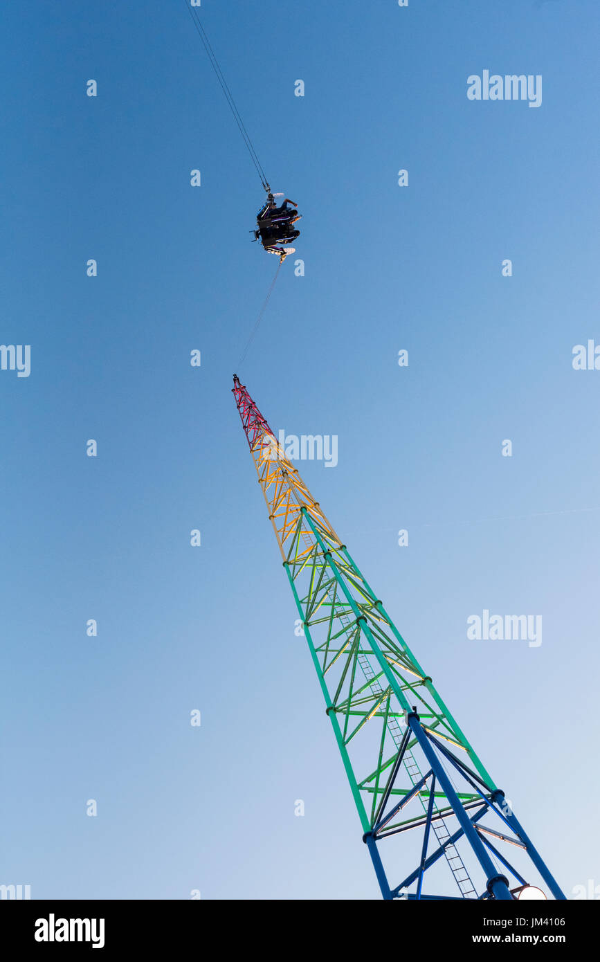 Bungee jump ride at funfair in Old Town Kissimmee Florida Stock Photo ...