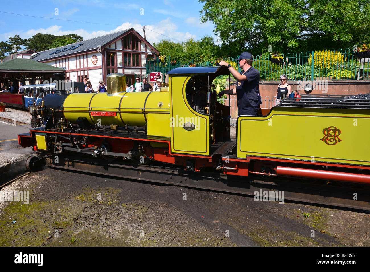 Northern Rock Train on the Laal Ratty Line part of the Ravenglass and ...
