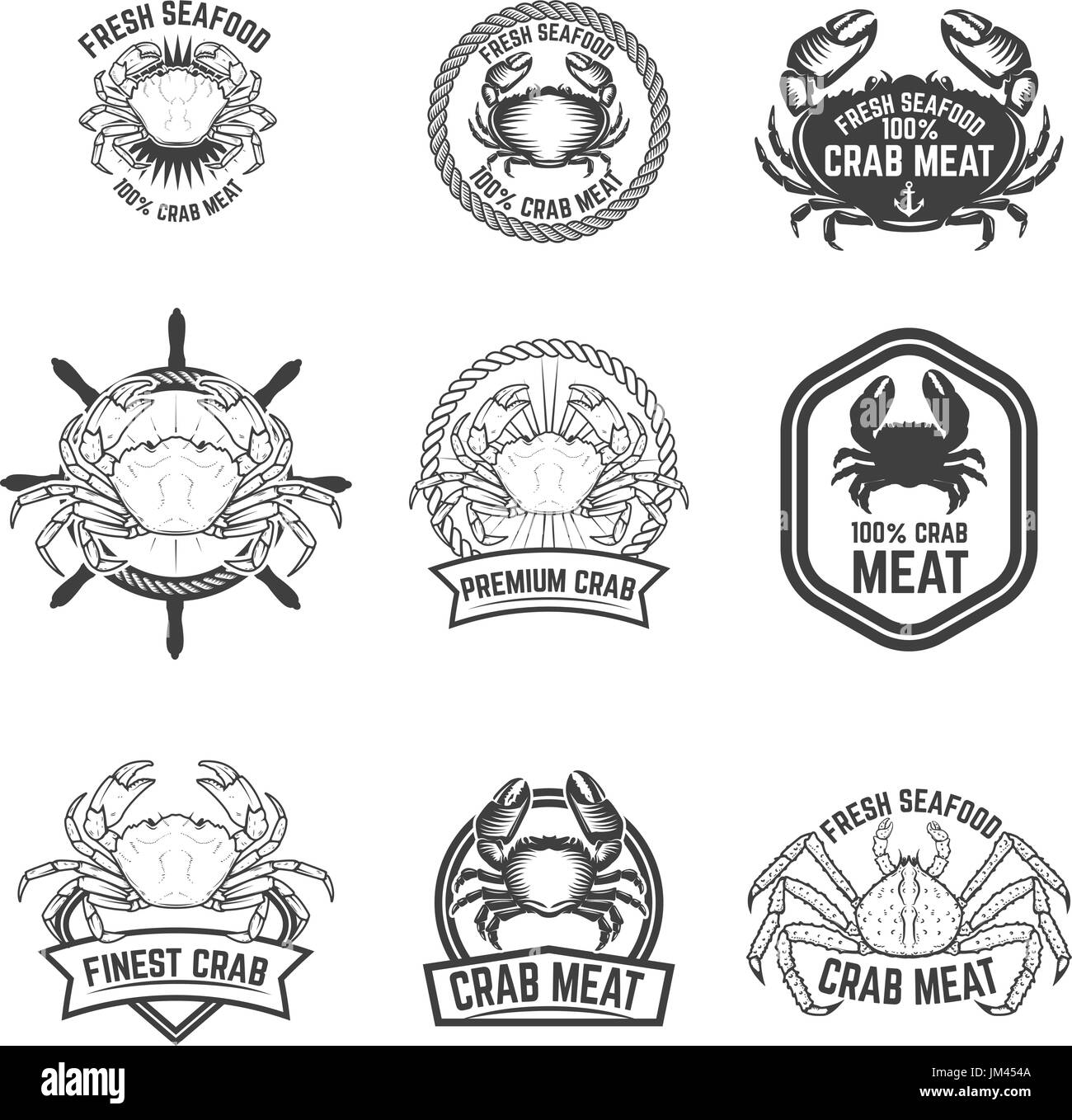 Labels with crab hi-res stock photography and images - Alamy